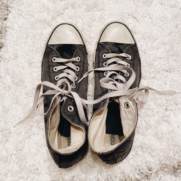 Converse | Shoes | Mens Distressed Grey Converse High Top Sneakers ...